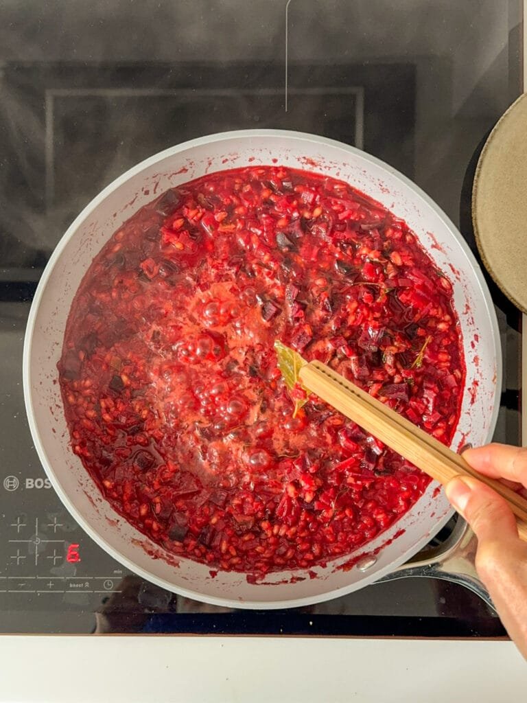 Creamy Roasted Beetroot Risotto - from Plants with Love