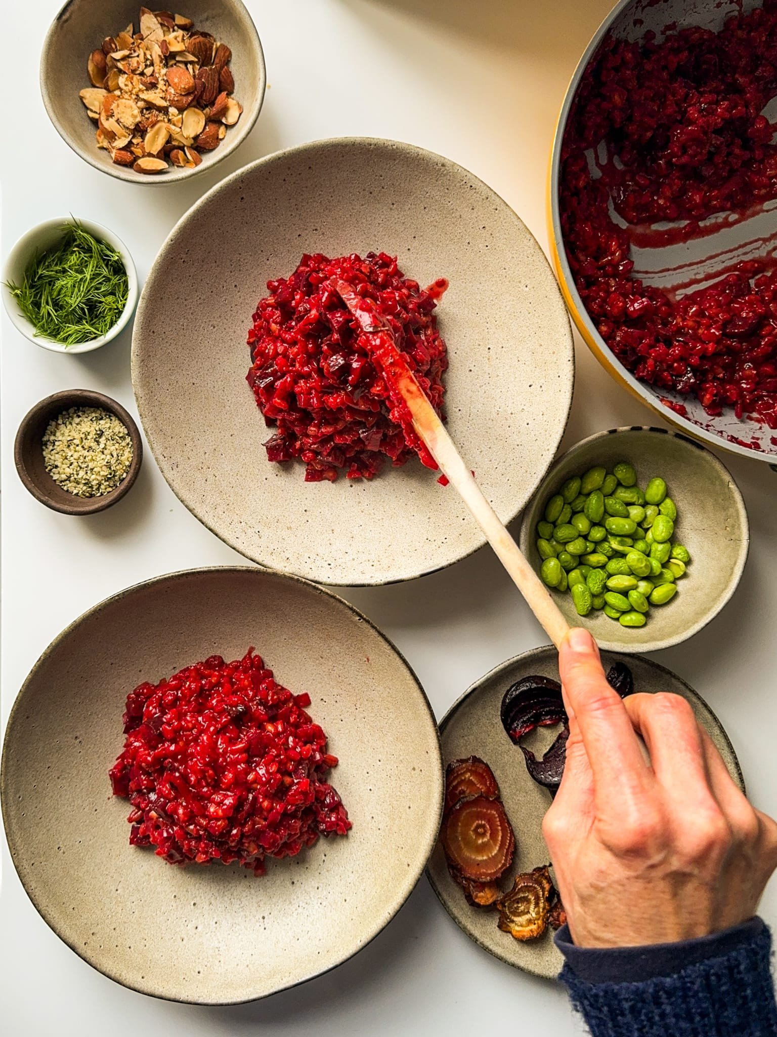 Creamy Roasted Beetroot Risotto - from Plants with Love